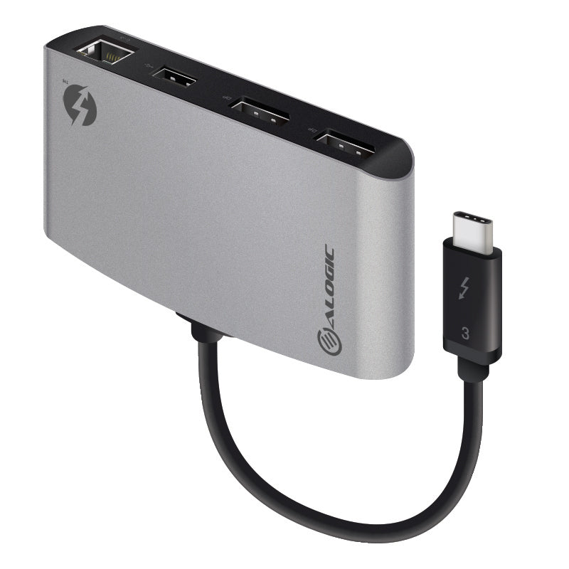 ThunderBolt 3 Dual DisplayPort PORTABLE Docking Station with 4K - Spac